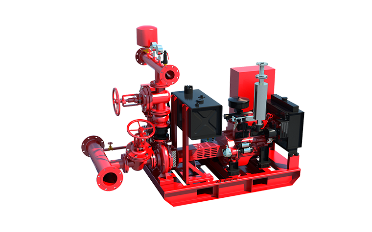 DJ Fire Pump Set--Diesle engine pump with Jockey pump set